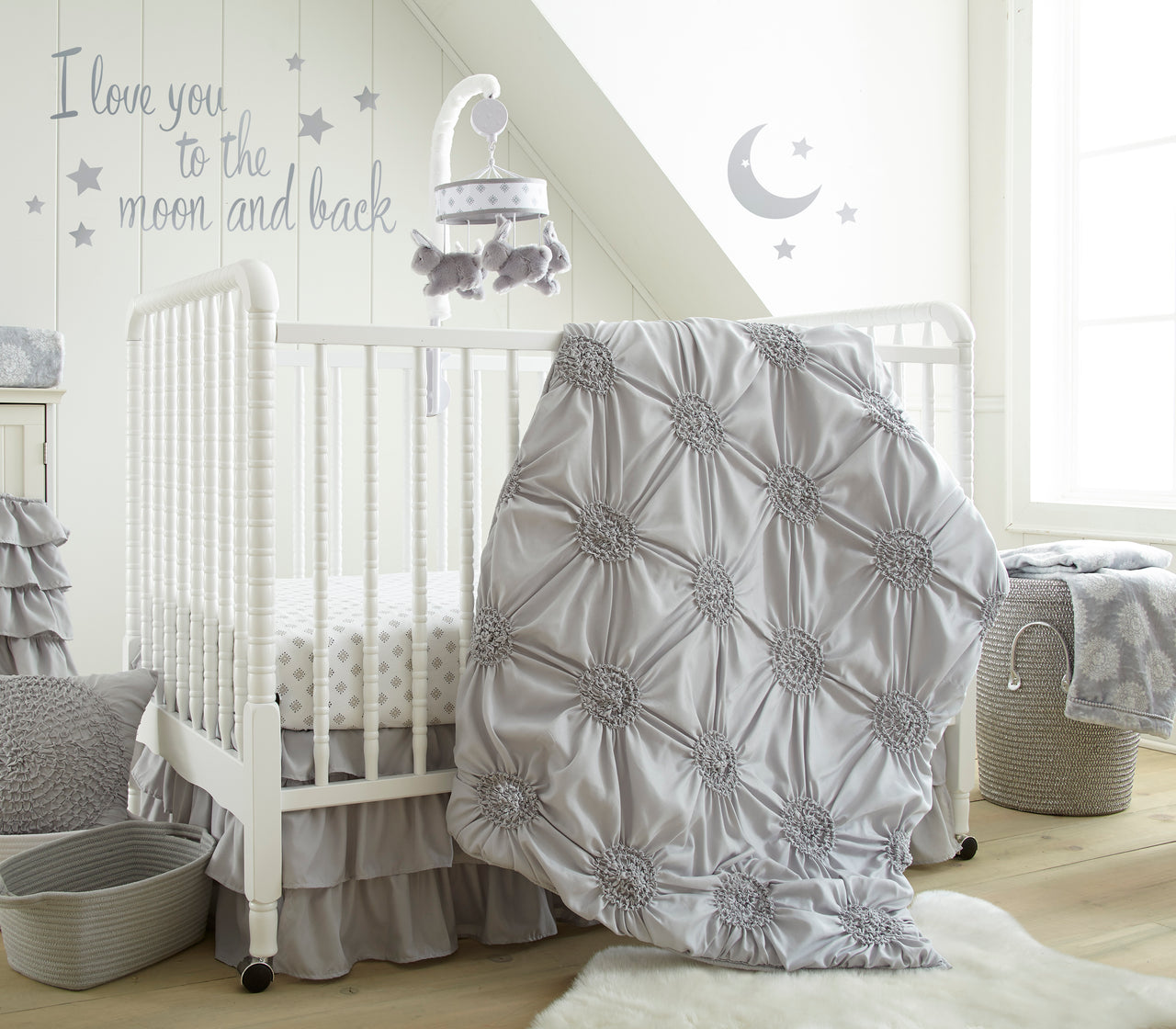 Levtex Baby Willow Plush Blanket - Grey
